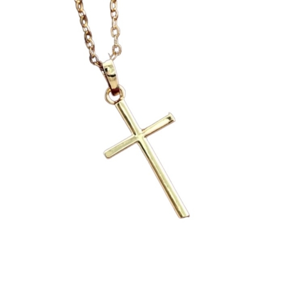 Jewelry | Gold Cross Pendant Chain Necklace Adjustable Chain Church ...